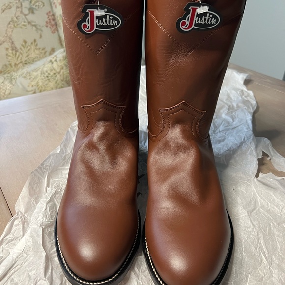 Justin Boots | Shoes | Nwt Brand New Justin Roper Boots 344 Tan Kiddle ...